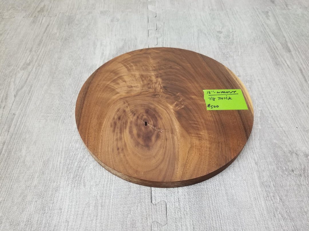 Wood Circle Wood Round 12-inch Craft Wood Black Walnut - Etsy