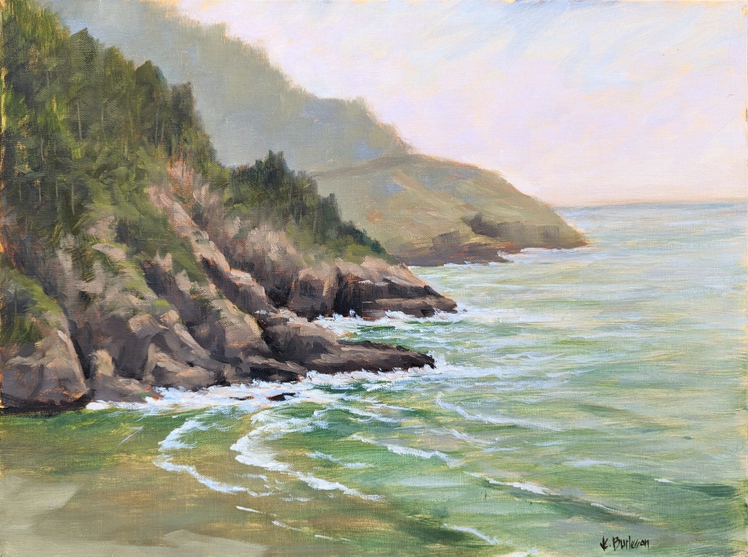 Heceta Head Oil Painting: Oregon Coast Oceanscape, 12x16 - Etsy