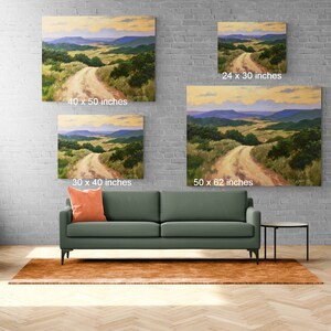 Breathtaking Bandera County Road: Custom Oil Painting, Texas Hill ...