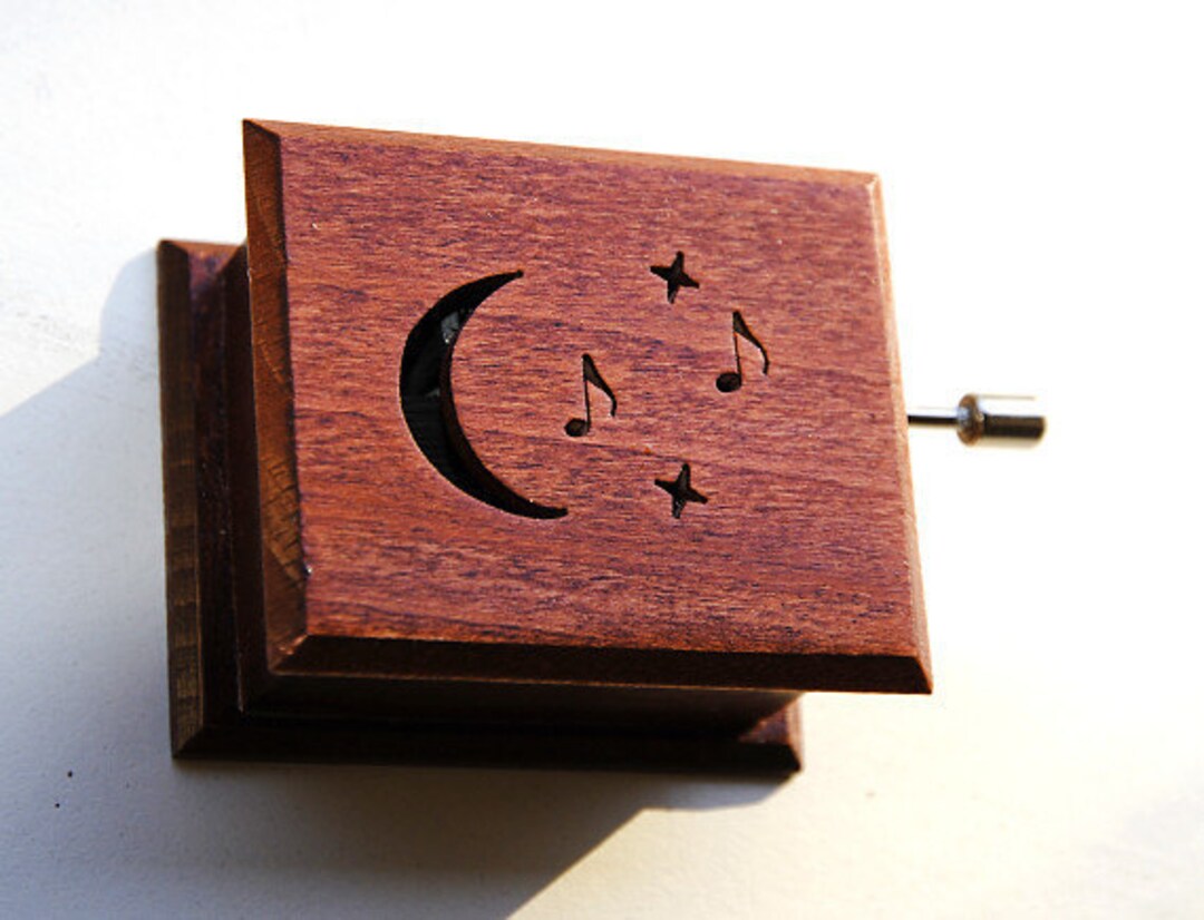 Wooden Music Box Musical Box Beethoven Moonlight Sonata Hand-powered ...
