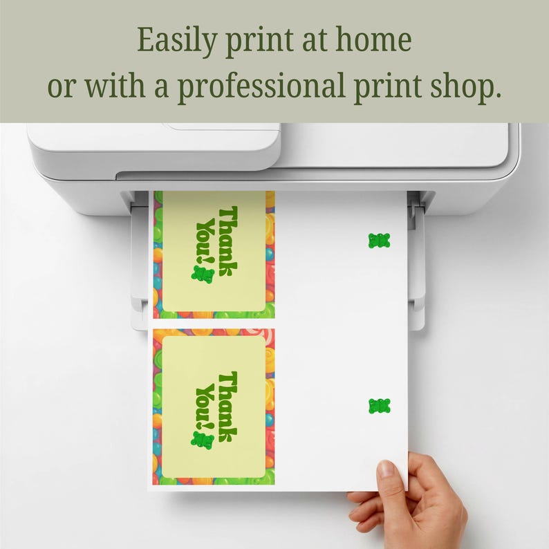 Thank-you Note, Neutral Beary Special Gummy Bear Baby Shower (canva ...