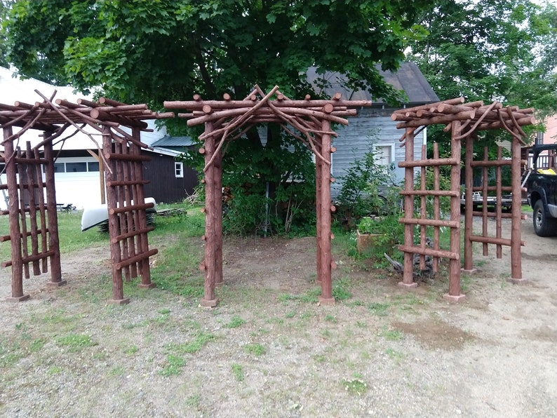 Adirondack Arbors Made to order Rustic Cedar Standard Arbor | Etsy