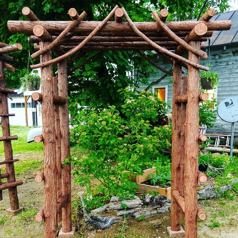 Adirondack Arbors Made to order Rustic Cedar Standard Arbor | Etsy