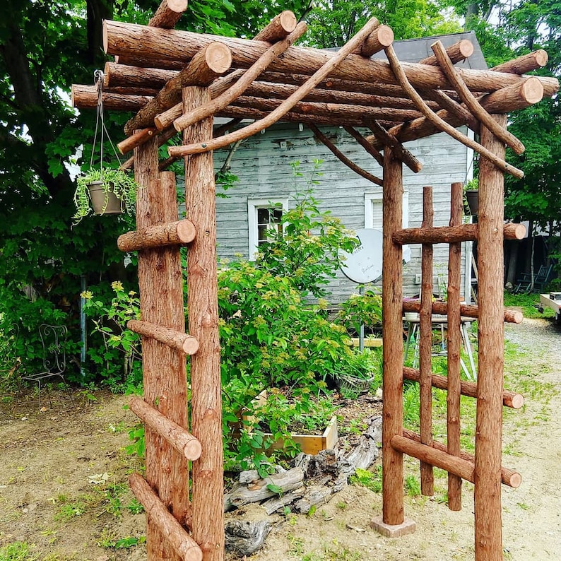 Adirondack Arbors Made to order Rustic Cedar Standard Arbor | Etsy