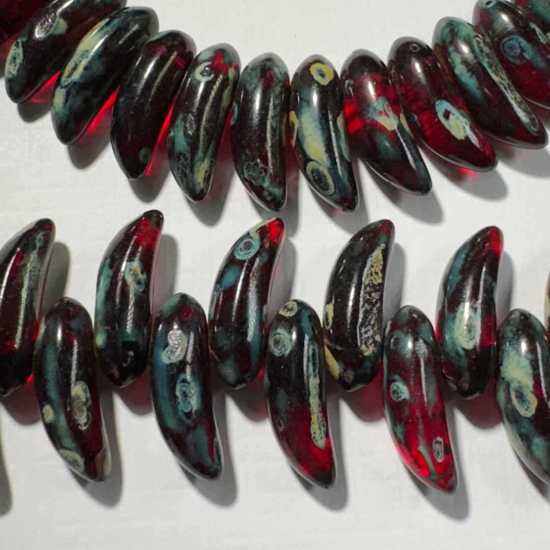 Claw Shaped Glass Beads - Made in Czech Republic - Etsy