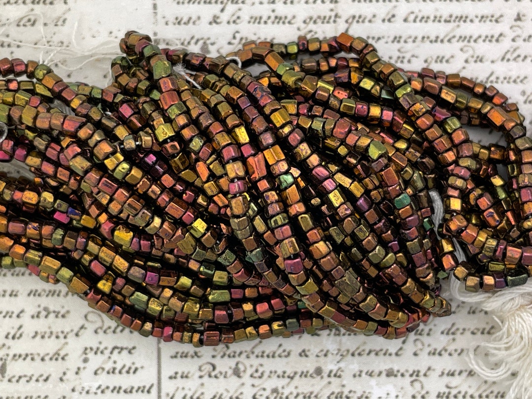 Vintage Hex Cut Seed Beads Size 13/0 - Made in Bohemia in the Late 1800 ...