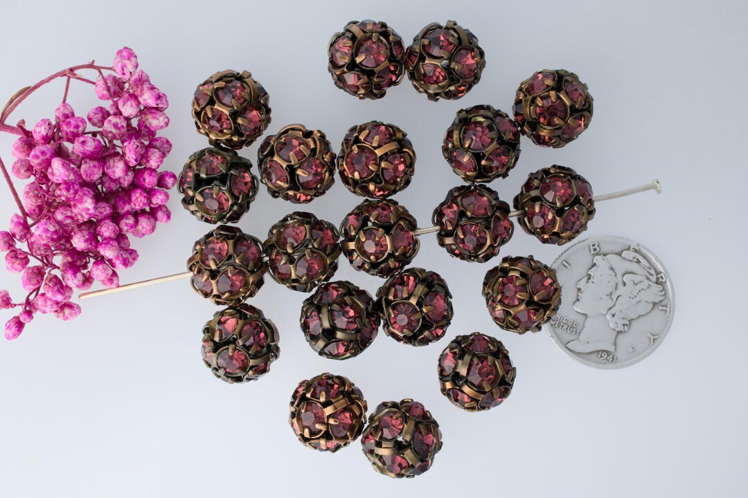 Crystal Pave Balls 10mm Round - Made in Czech Republic - Etsy