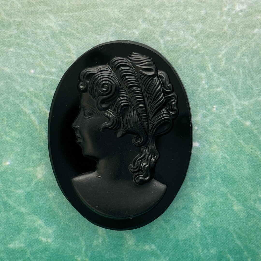 Vintage German Glass Cameo Cabochon 35x26mm Oval - Etsy Australia