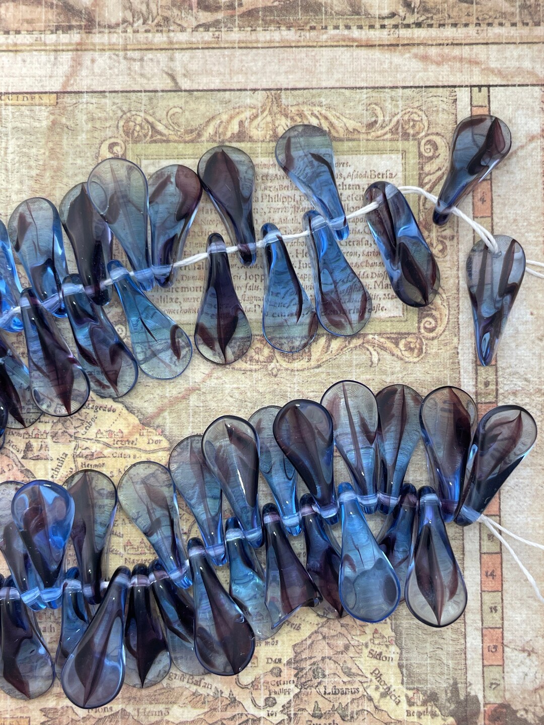 Propeller Paddle Shape Pressed Glass Bead - Made in Czech Republic - Etsy