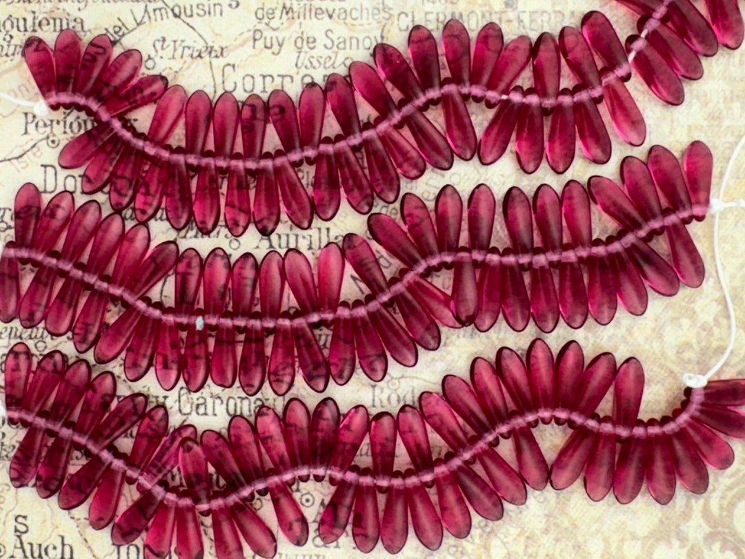 Mini Dagger Shaped Pressed Glass Beads - Made in Czech Republic - Etsy