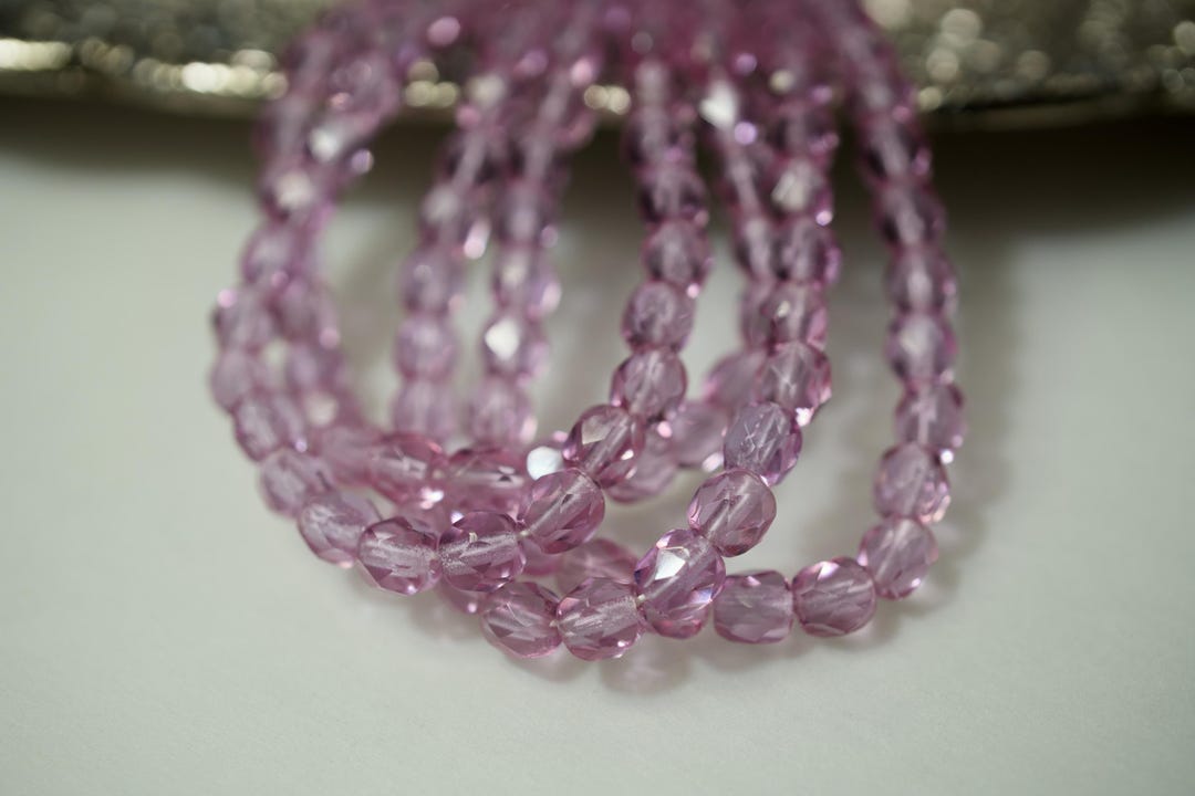 4mm Round Faceted Fire Polish Glass Beads - Made in Czech Republic - Etsy