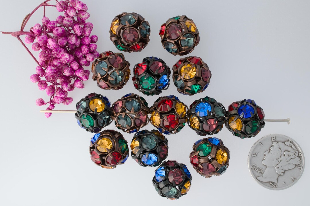 Crystal Pave Balls 12mm Round - Made in Czech Republic - Etsy