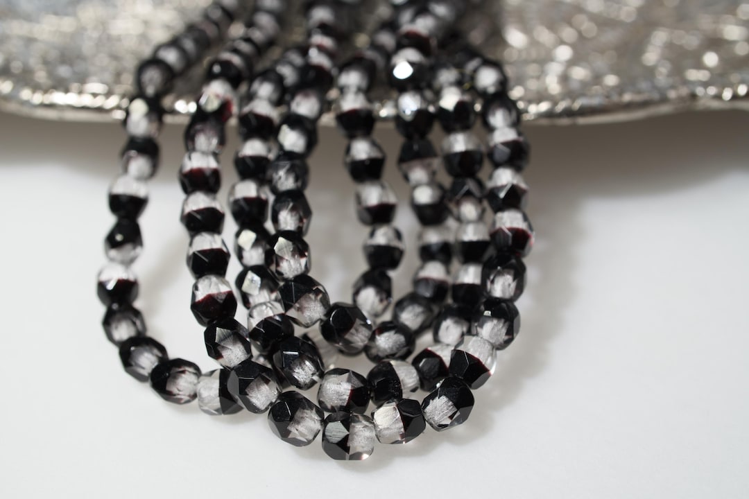 4mm Round Faceted Fire Polish Glass Beads - Made in Czech Republic - Etsy