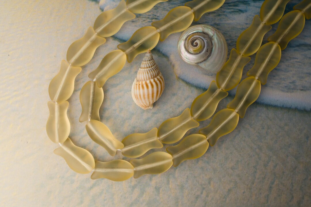 Fish Shaped Pressed Glass Beads- Made in Czech Republic - Etsy