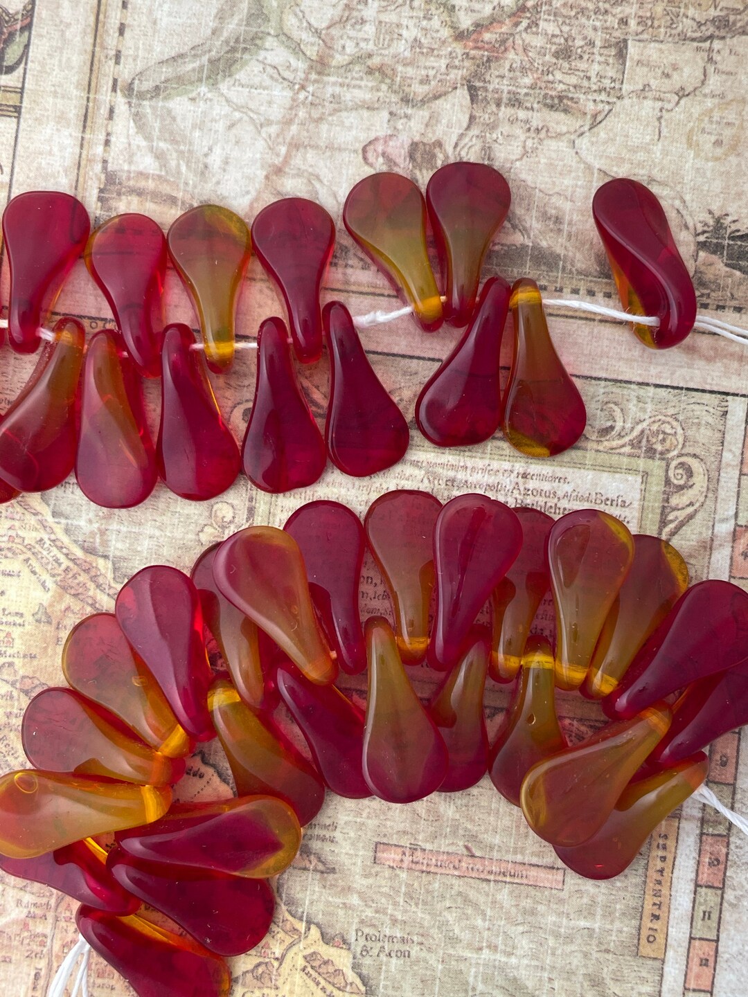 Propeller Paddle Shape Pressed Glass Bead - Made in Czech Republic - Etsy