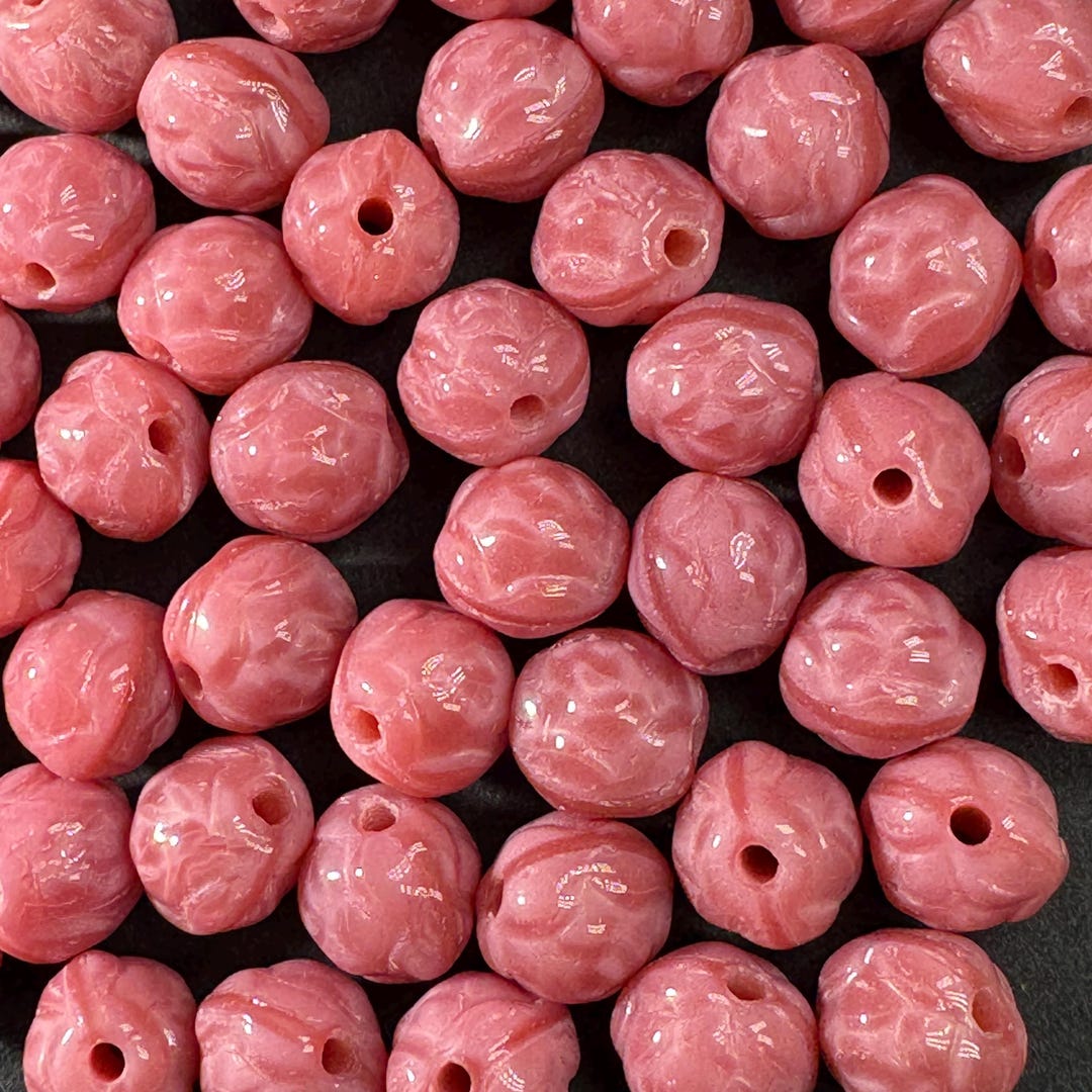 Rosebud Shape Pressed Glass Beads - Made in Czech Republic - Etsy Australia