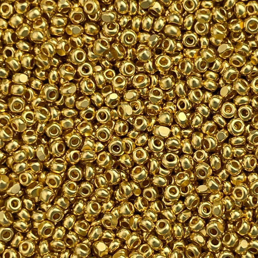 24KT Gold Charlotte Cut Seed Beads Size 13/0 - Made in Czech Republic ...