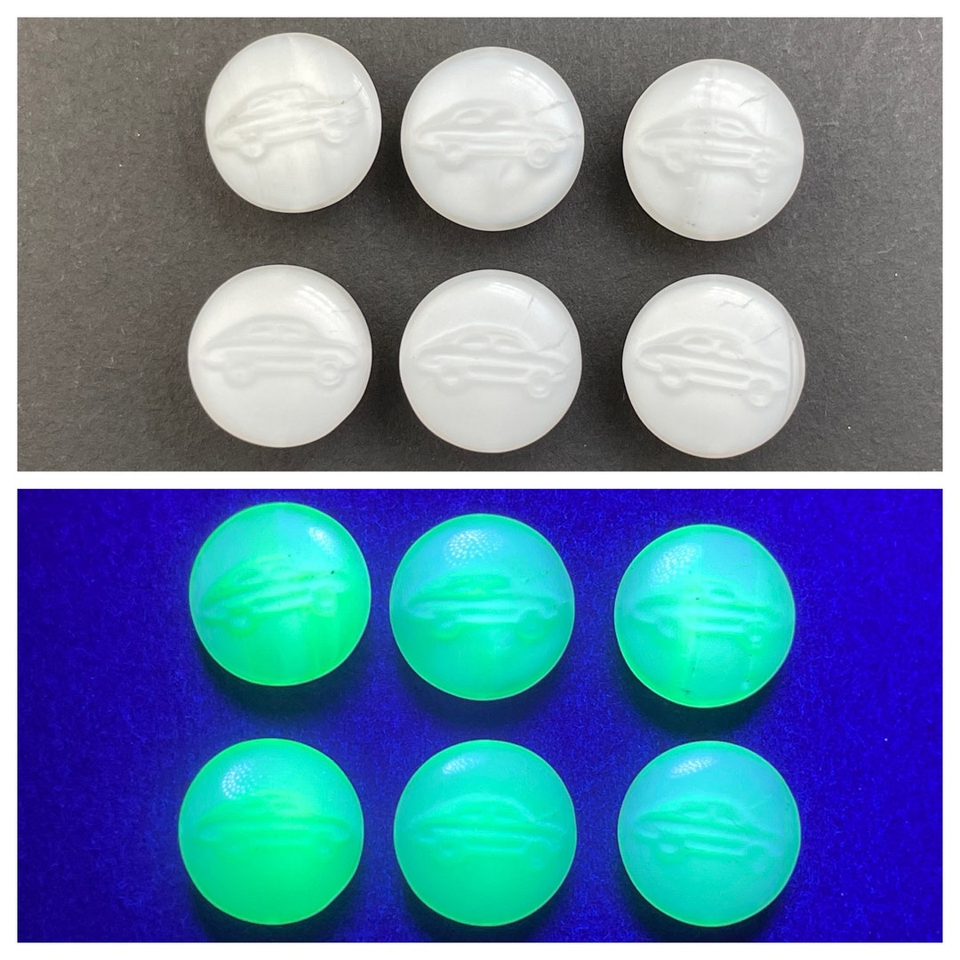 Vintage Uranium Moon Glow, Glass Crate Buttons Design in Glass - Made ...