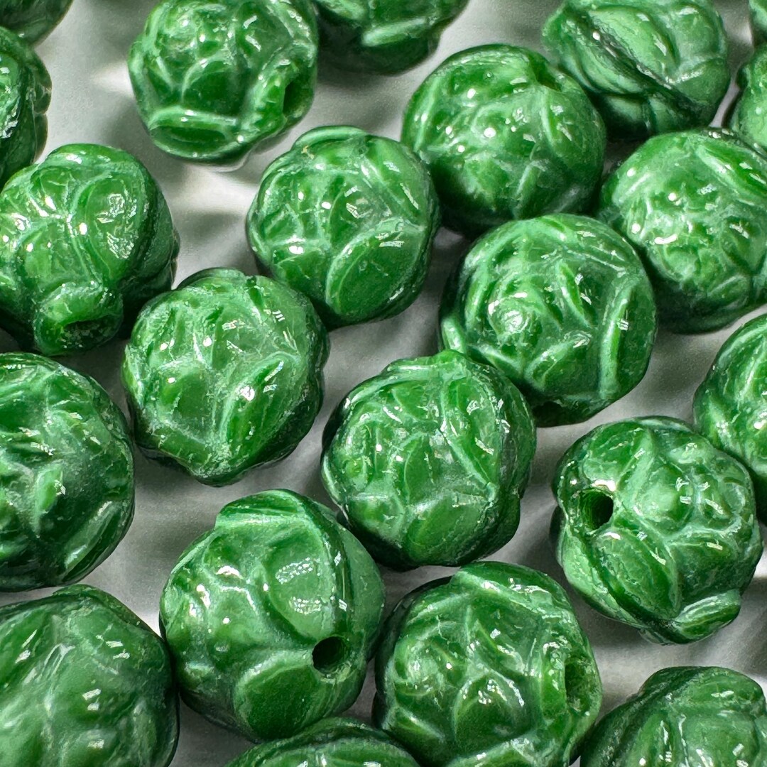 Rosebud Shape Pressed Glass Beads - Made in Czech Republic - Etsy