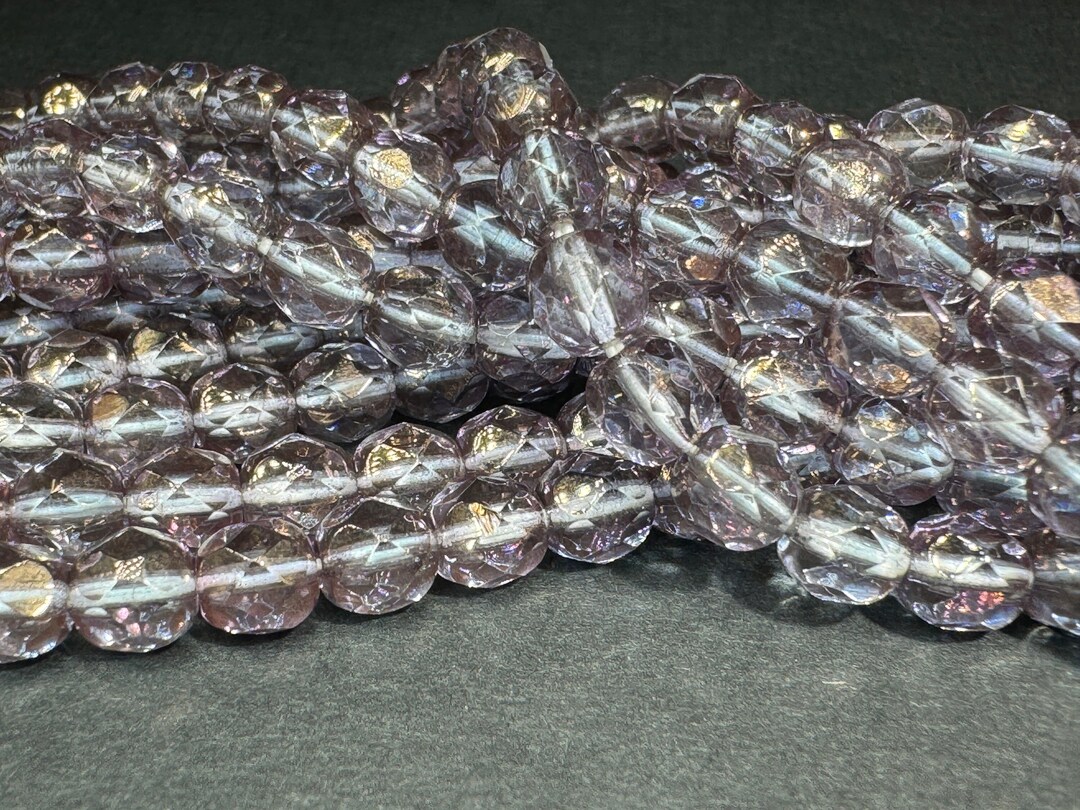 6mm Round Faceted Fire Polish Glass Beads - Made in Czech Republic - Etsy
