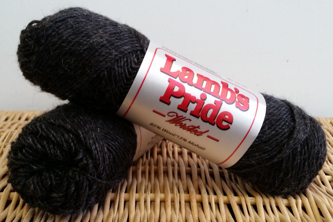Wool Mohair Worsted Yarn, Worsted Wool Yarn, Wool Blend Yarn, Brown ...