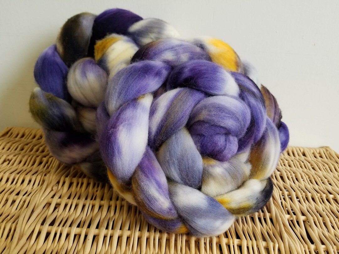 Roving Braid, Columbian-rambouillet Handpaint Top, dresden Tile 4 Oz ...