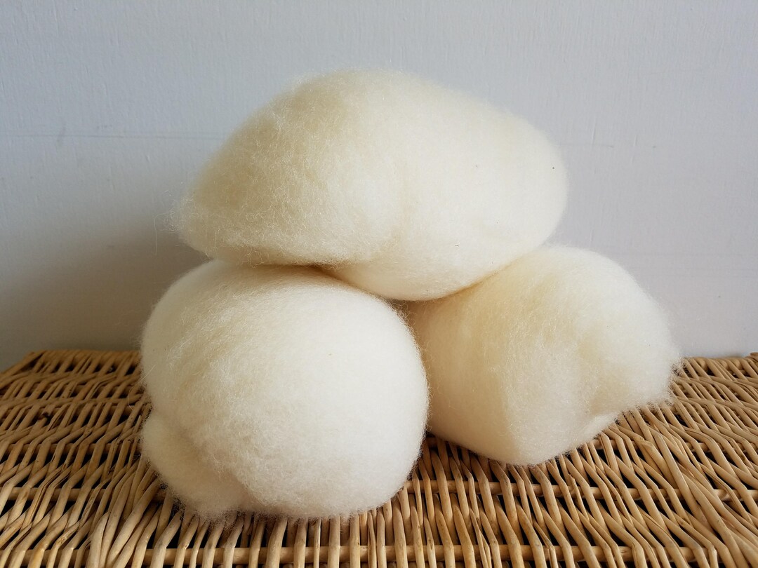 Polypay Cross Ewe Batts, Natural Wool, Spinning, Natural White - Etsy