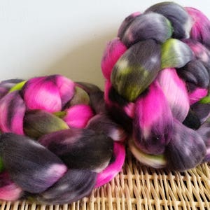 Roving Braid, Columbian-rambouillet Handpaint Top, 
