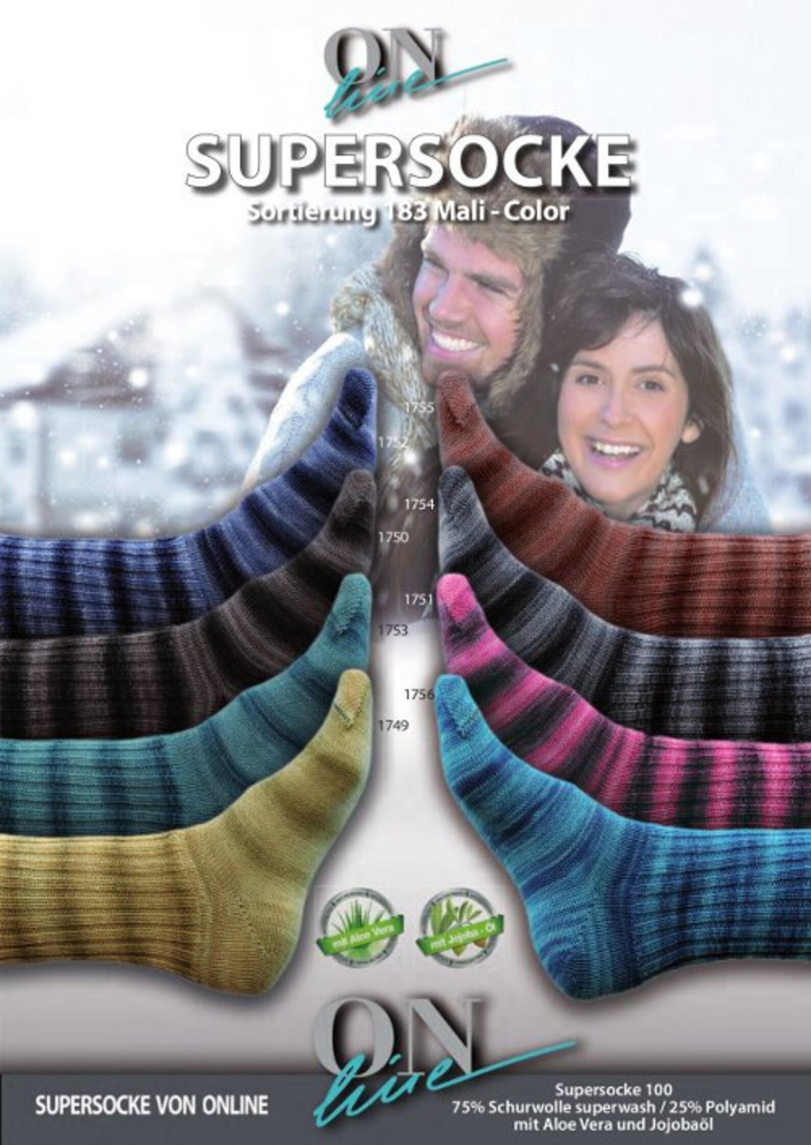 Wool Sock Yarn Superwash Wool Online Supersocke Color Line - Etsy