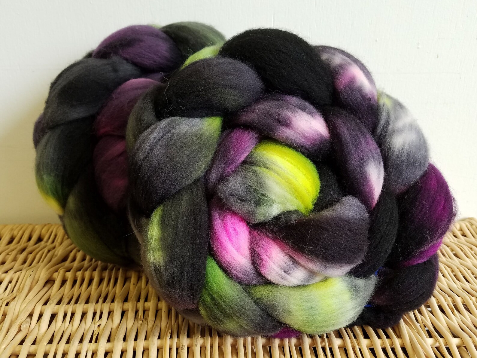 Roving Braid, Columbian-rambouillet Handpaint Top, 