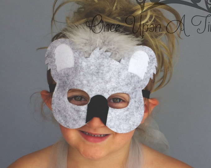 Koala Mask Adult Teen Child Size Stretchy Elastic Back Kids Halloween ...