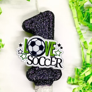 Soccer Birthday Candle, Sports Party Decor, Sports Ball, Kids Party ...