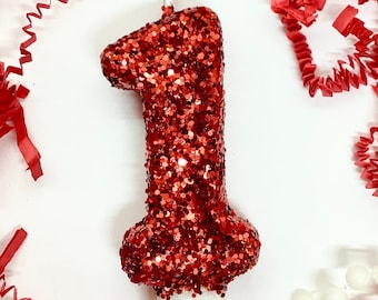 Red Birthday Candle, Kids Party Decor, Baby First Birthday, Christmas ...