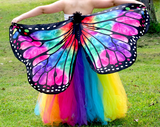 Rainbow Butterfly Costume Girls Butterfly Dress Child - Etsy