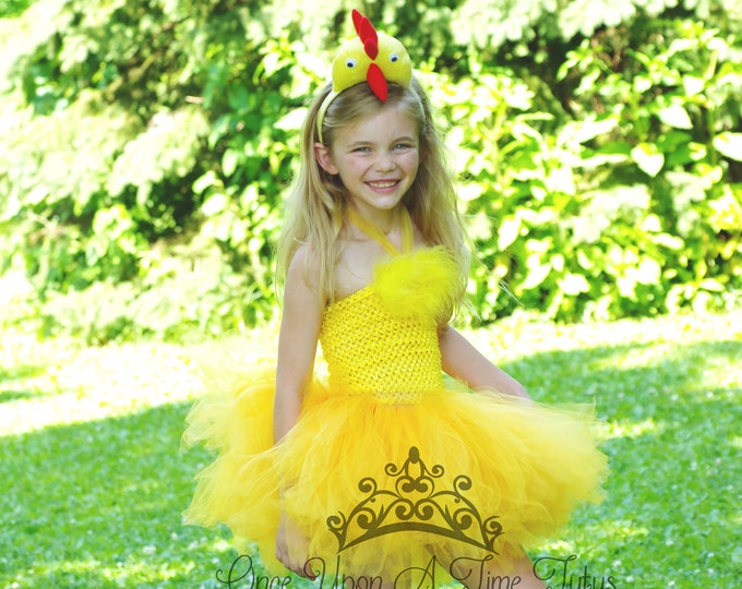 Chicken Costume Yellow Chicken Tutu Dress Little Girls - Etsy