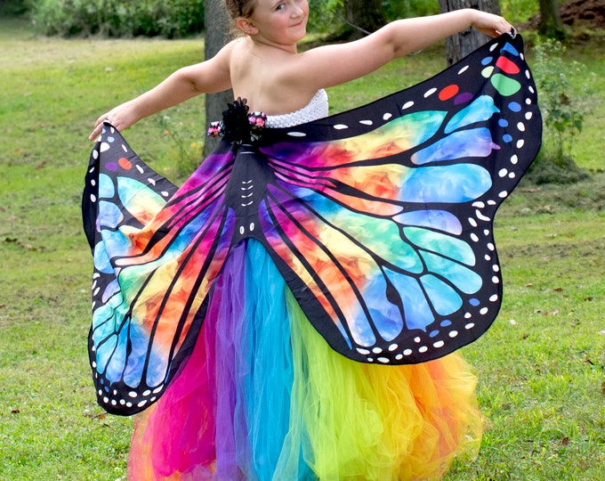 Rainbow Butterfly Costume Girls Butterfly Dress Child - Etsy