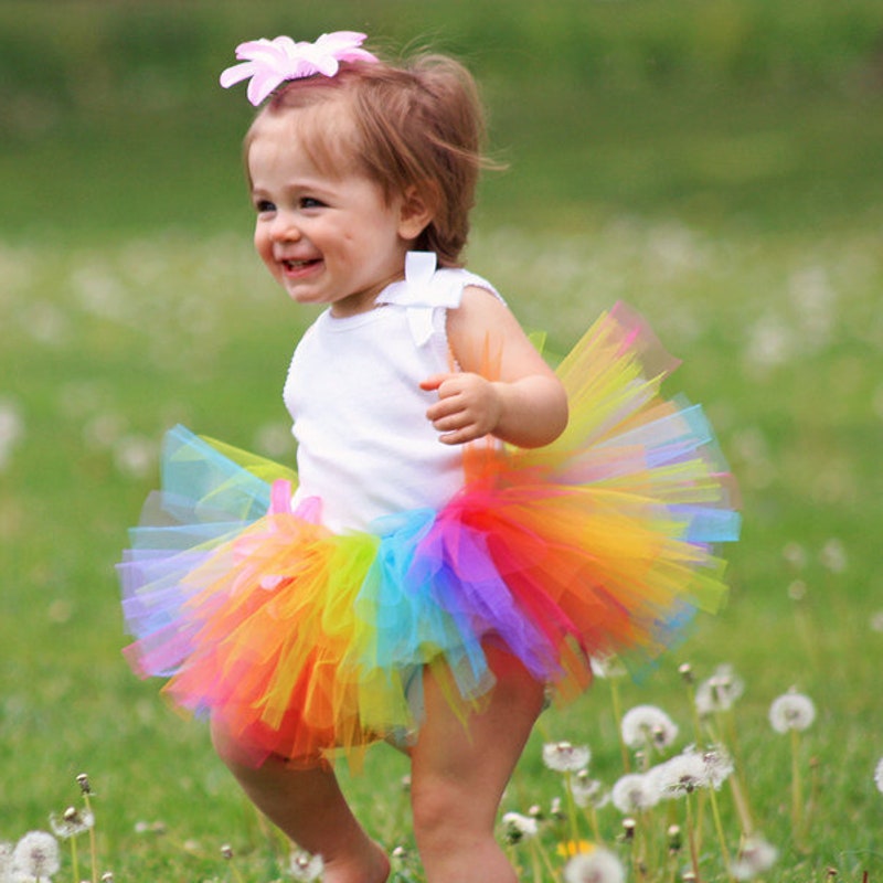 One Tutu Rainbow Dress - Etsy