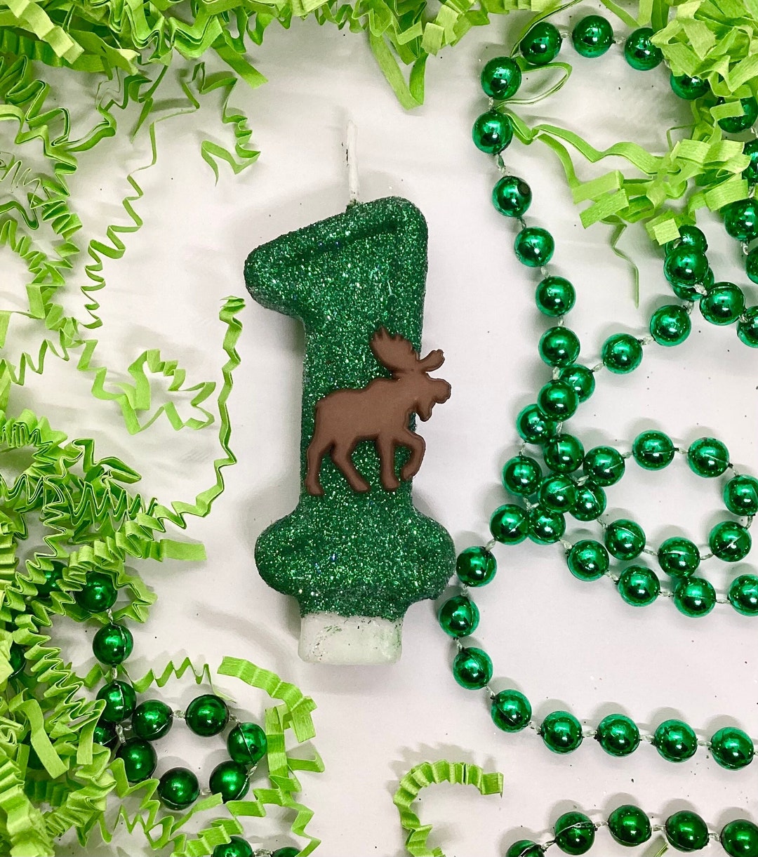 Moose Birthday Candle, Wildlife Party Decor, Elk, One Custom Kids ...