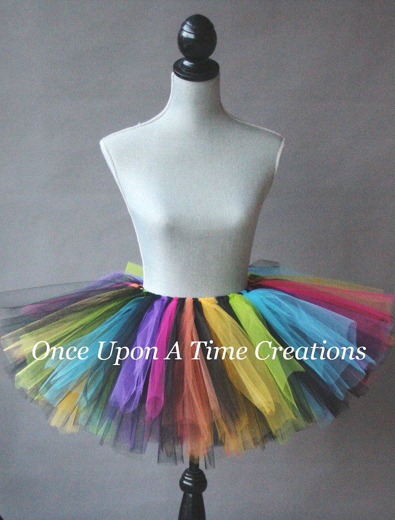 Black Rainbow Tutu, Bright Rainbow Tutu, Baby Girls Tutu, Kids Tutu ...