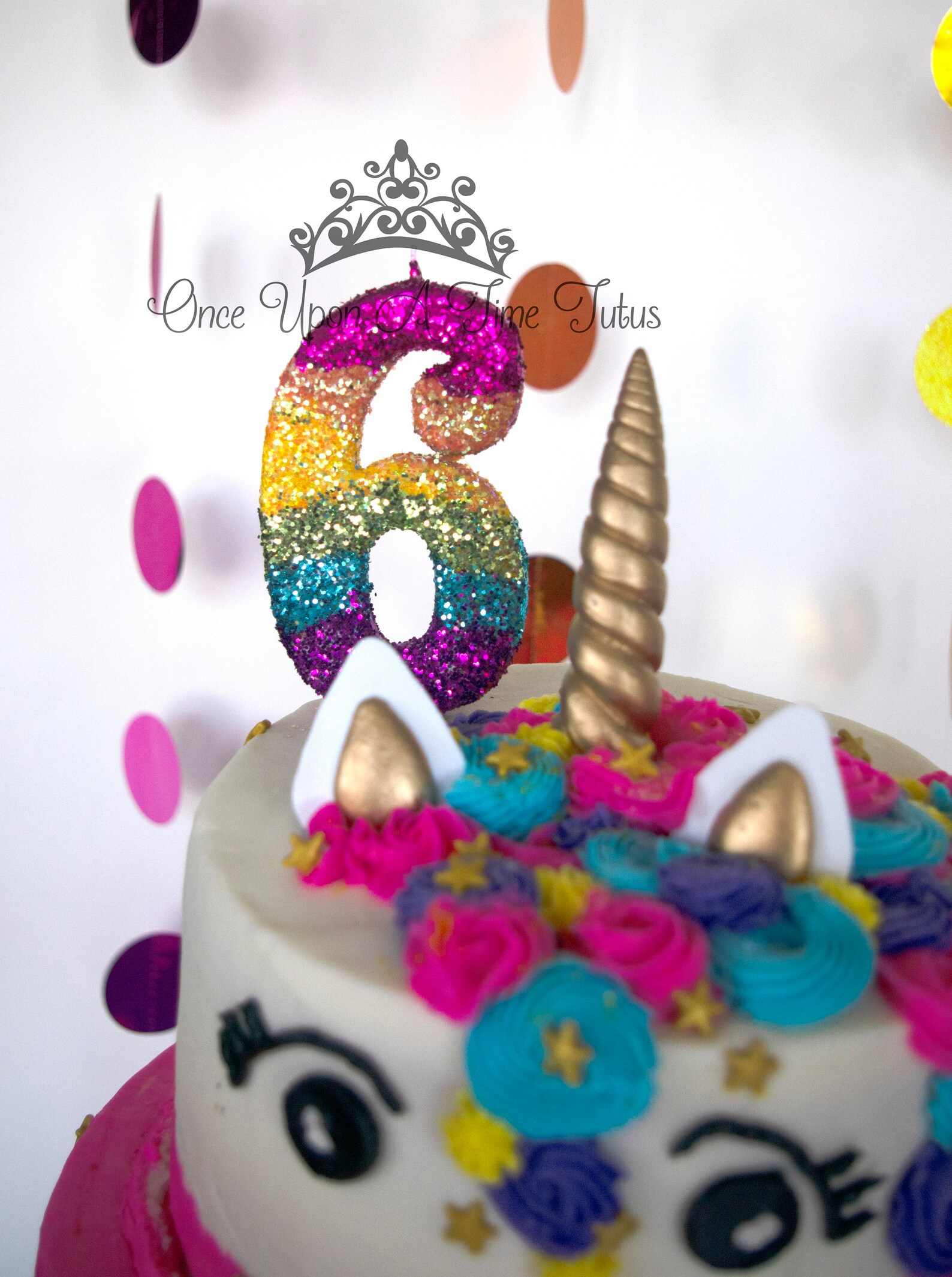 Large Bright Rainbow Birthday Candle Rainbow Party Decor - Etsy