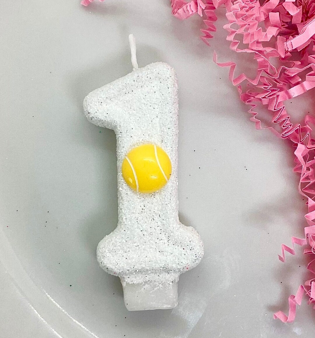 Tennis Birthday Candle Sports Party Decor Sports Ball - Etsy