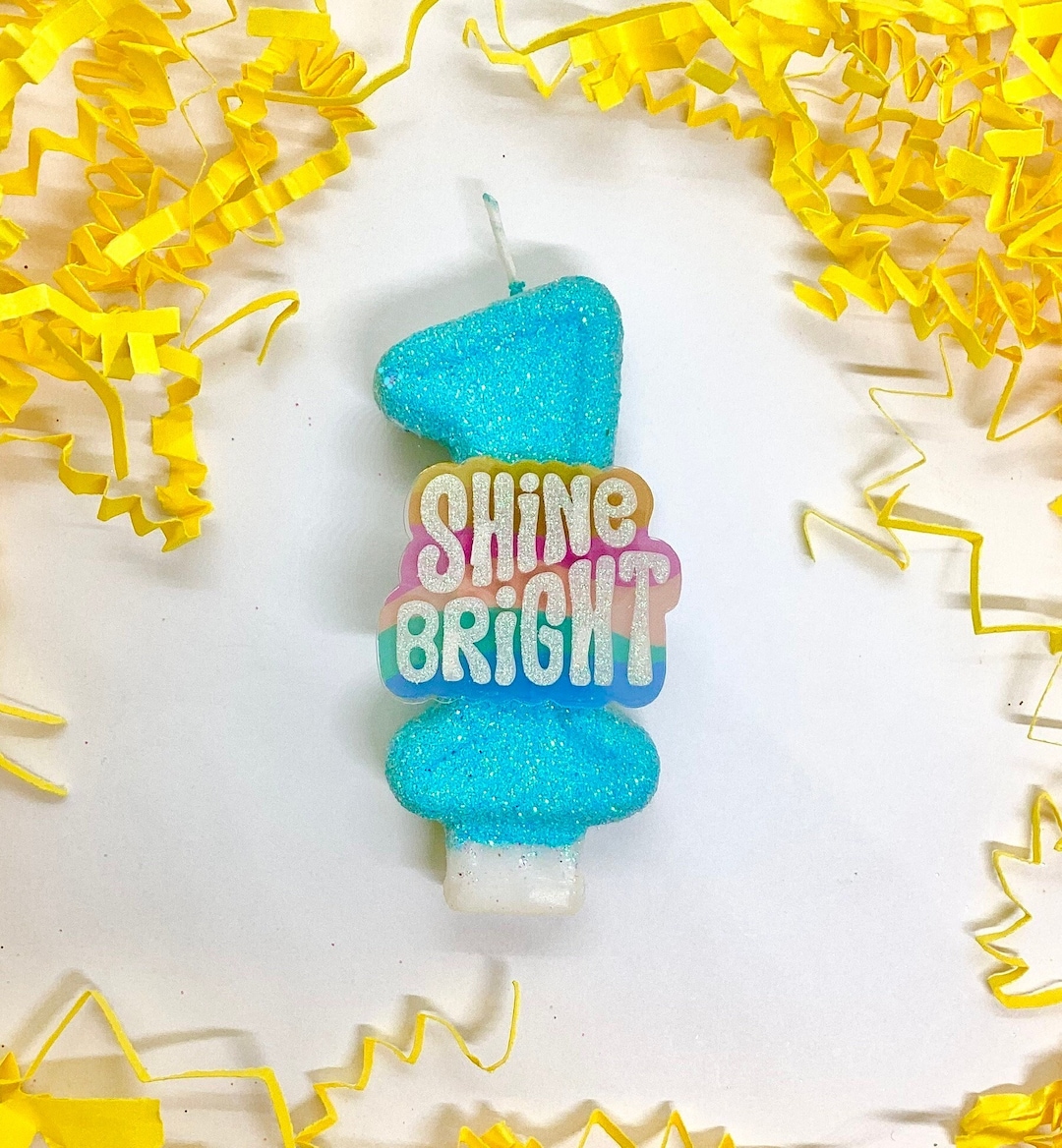 Preppy Birthday Candle, Shine Bright Party Decor, Pre Teen Girls ...
