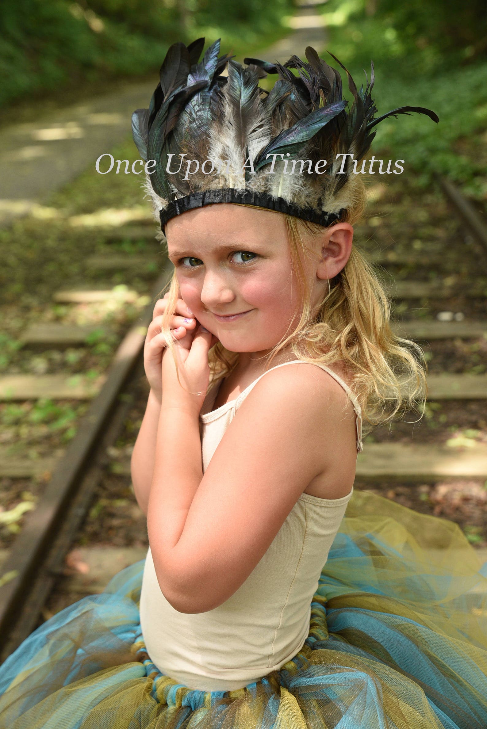 Gold Blue Tutu Skirt Long Fall Skirt Native American - Etsy