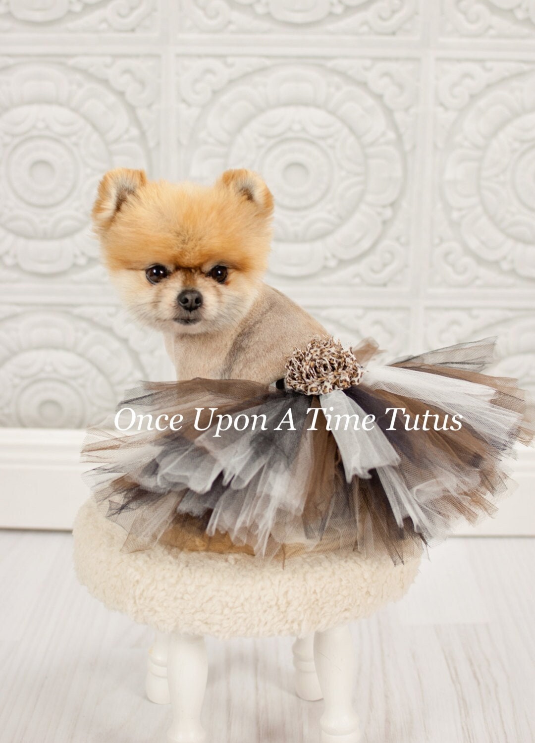 Cheetah Dog Tutu, Dog Tutu, Puppy Tutu Skirt, Dog Halloween Costume ...