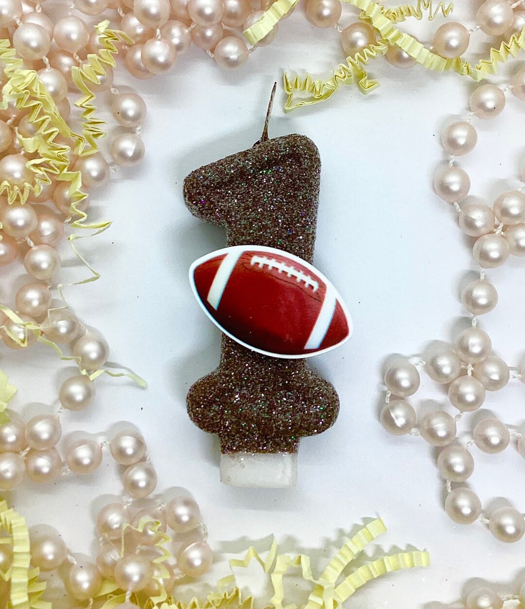 Football Birthday Candle, Sports Party Decor, Sports Ball, Football ...