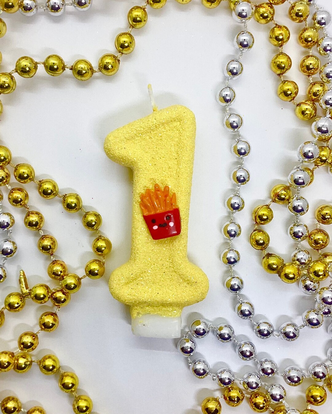 French Fries Birthday Candle, Kids Party Decor, Small Fast Food Fry ...