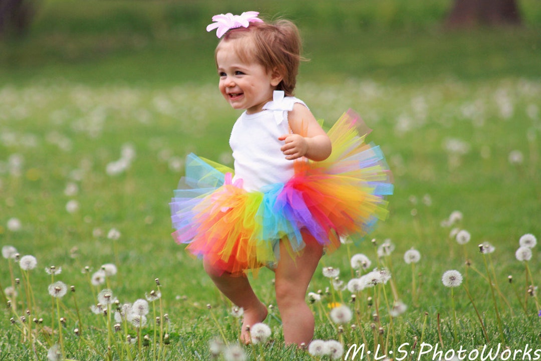 Bright Rainbow Tutu, Kids Tutu, 1st Birthday Tutu, First Birthday Tutu ...