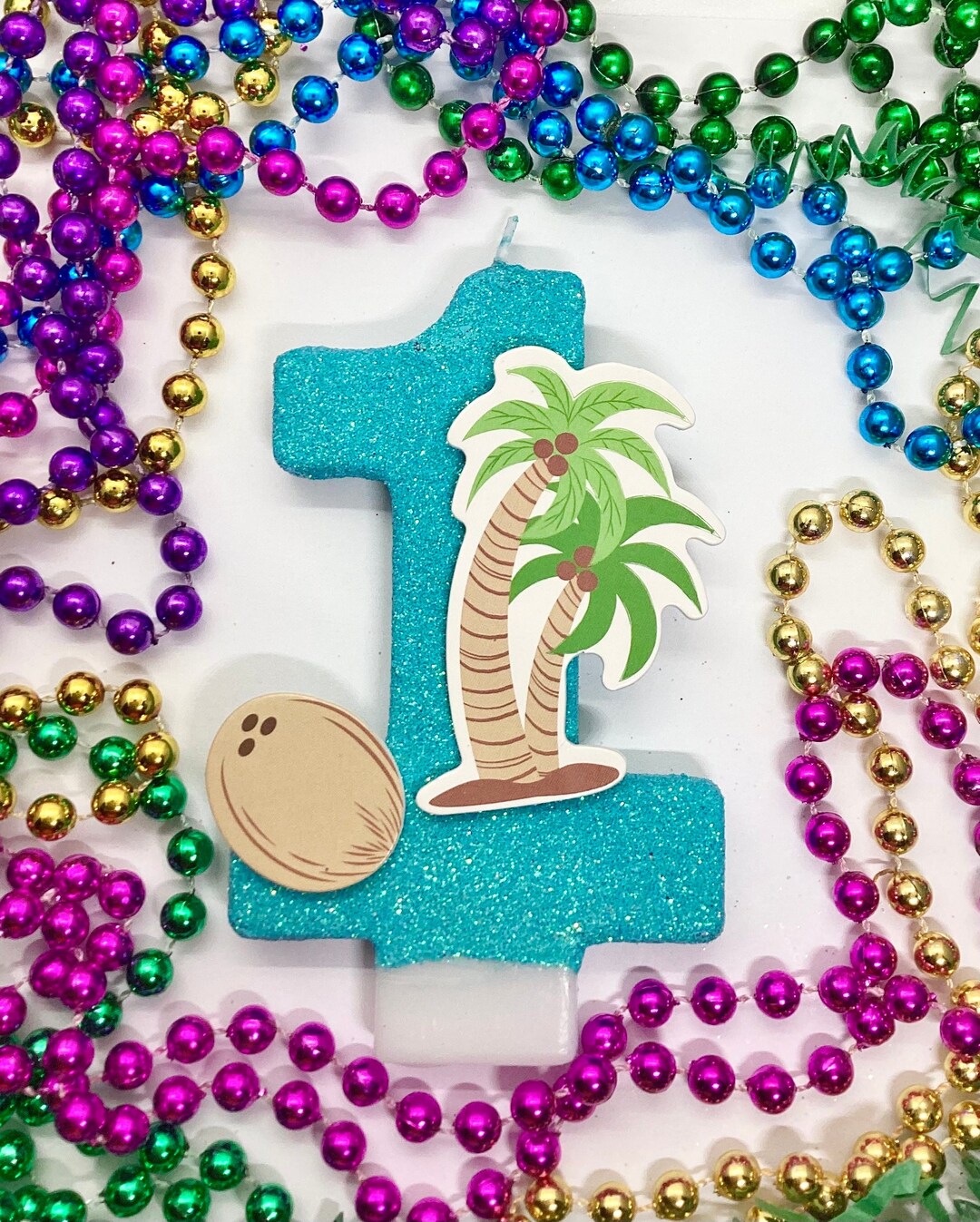 Palm Tree Birthday Candle, Tropical Party Decor, Coconut 1st Birthday ...