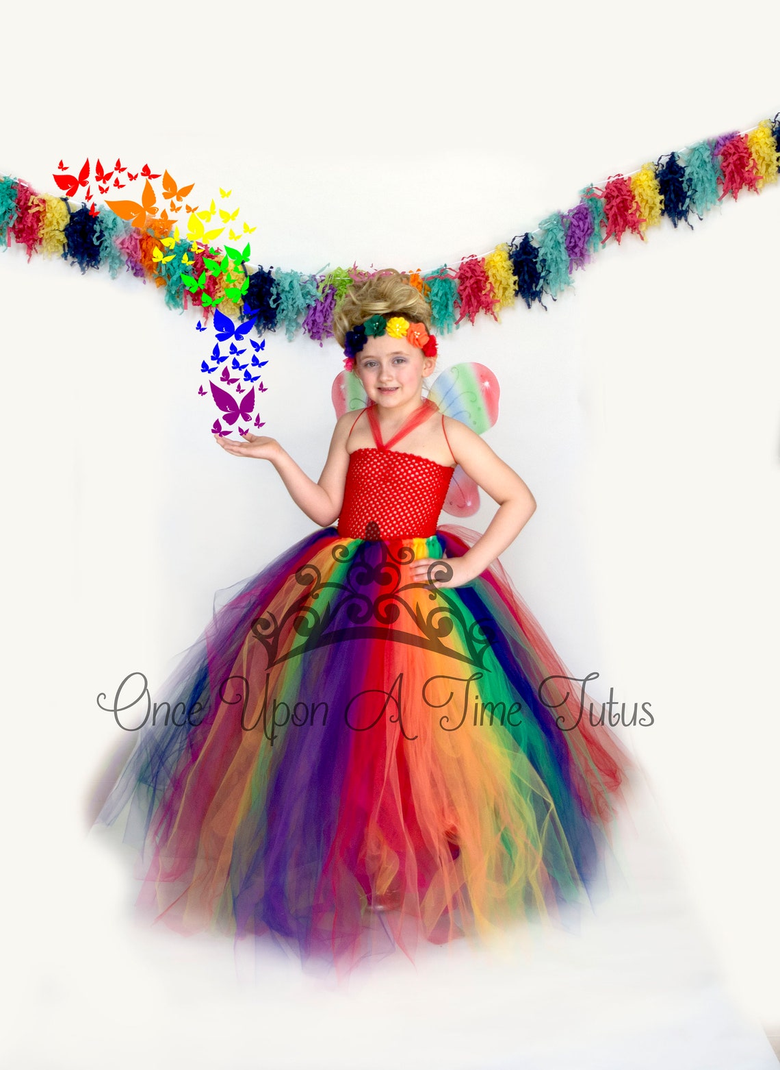 Rainbow Tutu Dress Rainbow Fairy Halloween Costume - Etsy