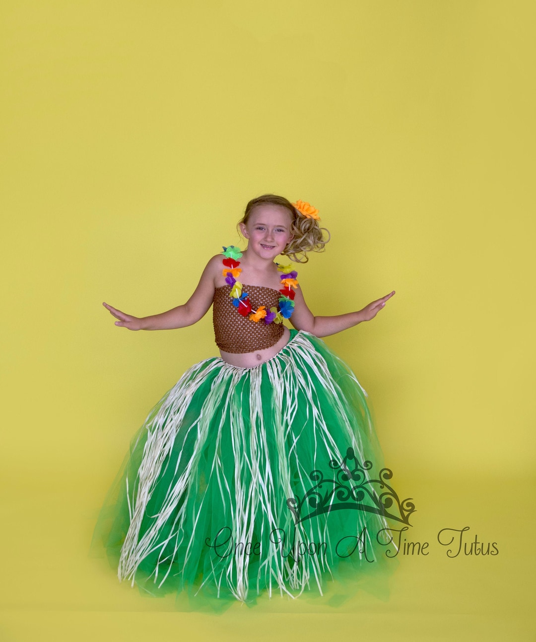 Hawaiian Tutu, Luau Costume, Hula Skirt Tutu Dress, Pool Party Birthday ...
